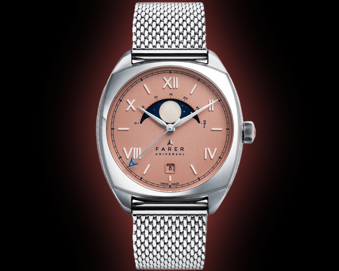 Farer Moonphase Eddington Manual, Grain Twist Pattern, Milanese ...