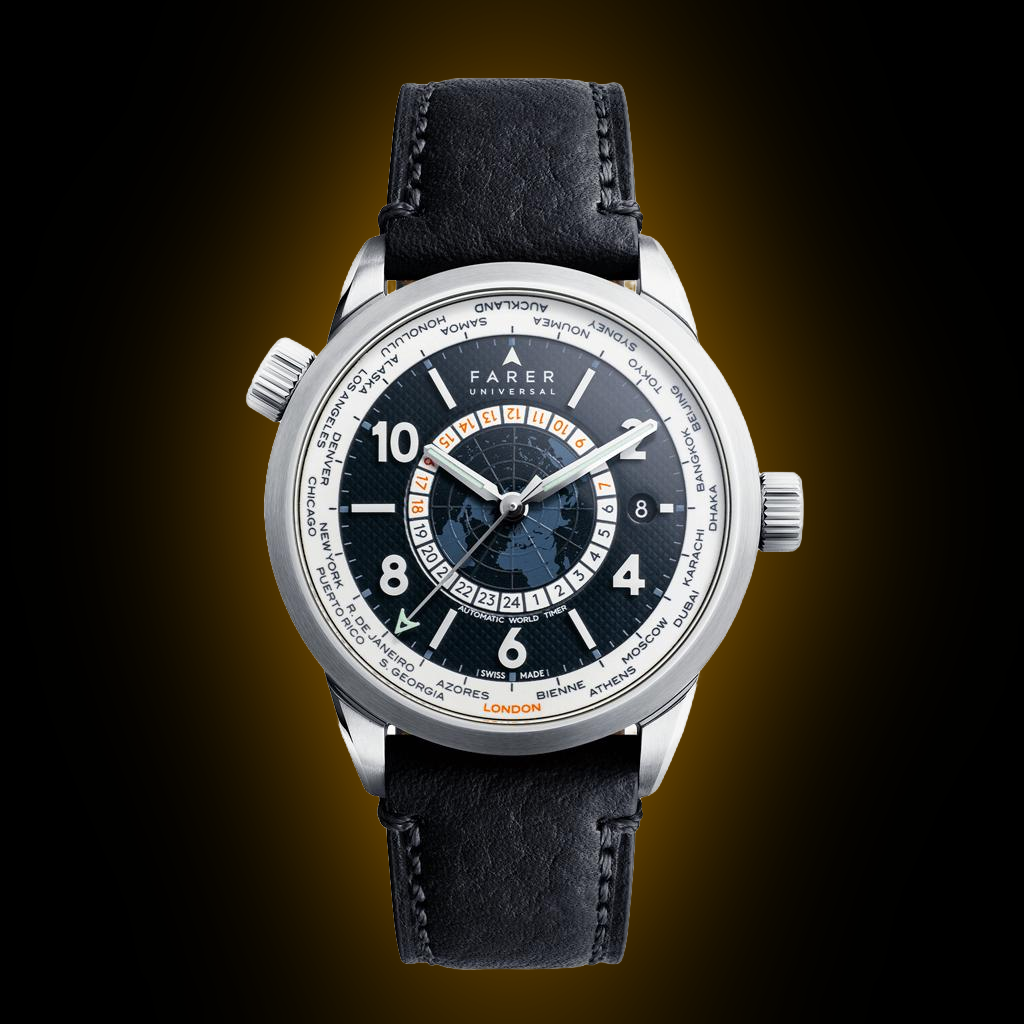 Farer Complications Roché II Self Winding, Black St. Venere Leather ...