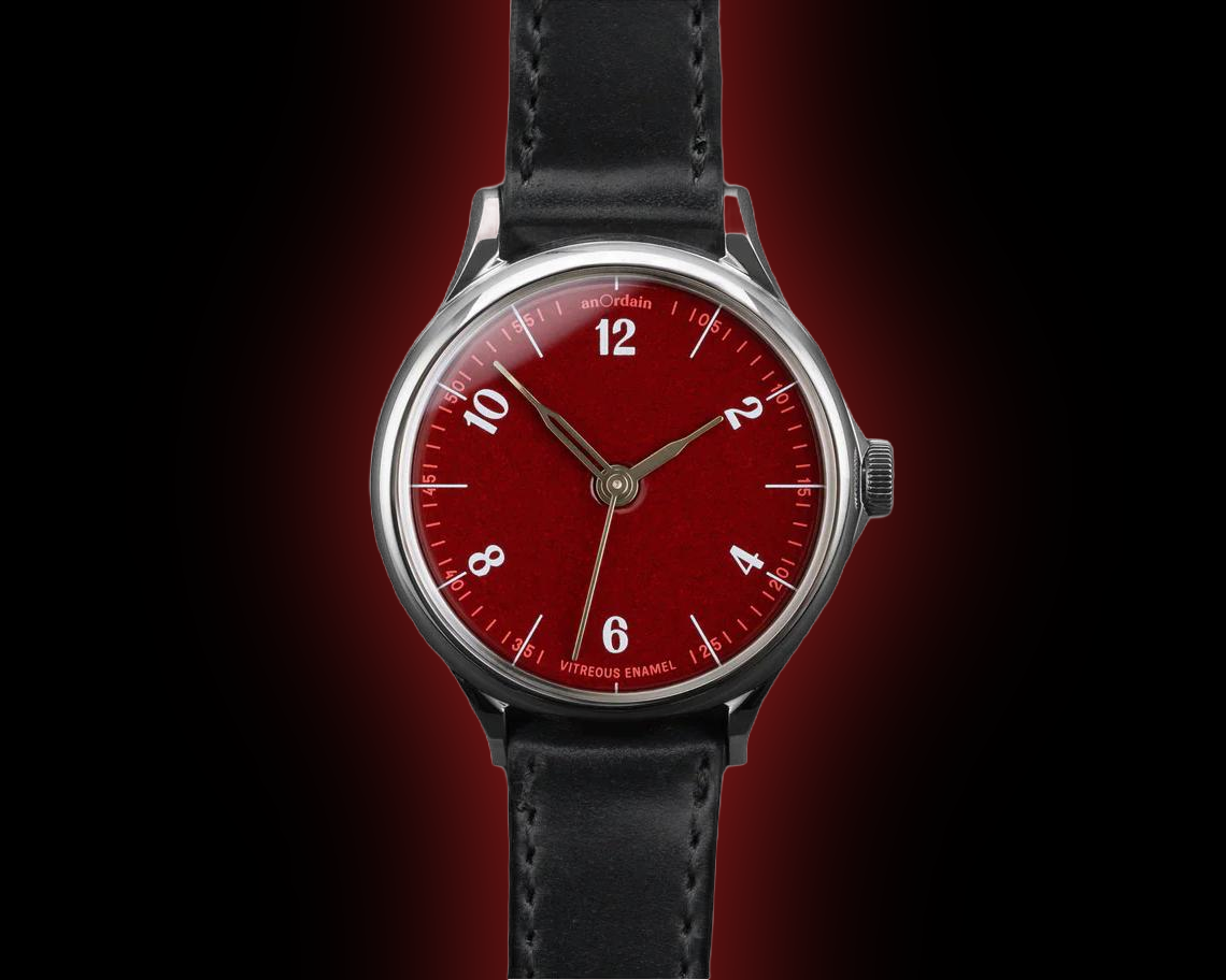 anOrdain Model 1 Ox Blood Automatic Ox Blood, Automatic, Blood Red Dial ...