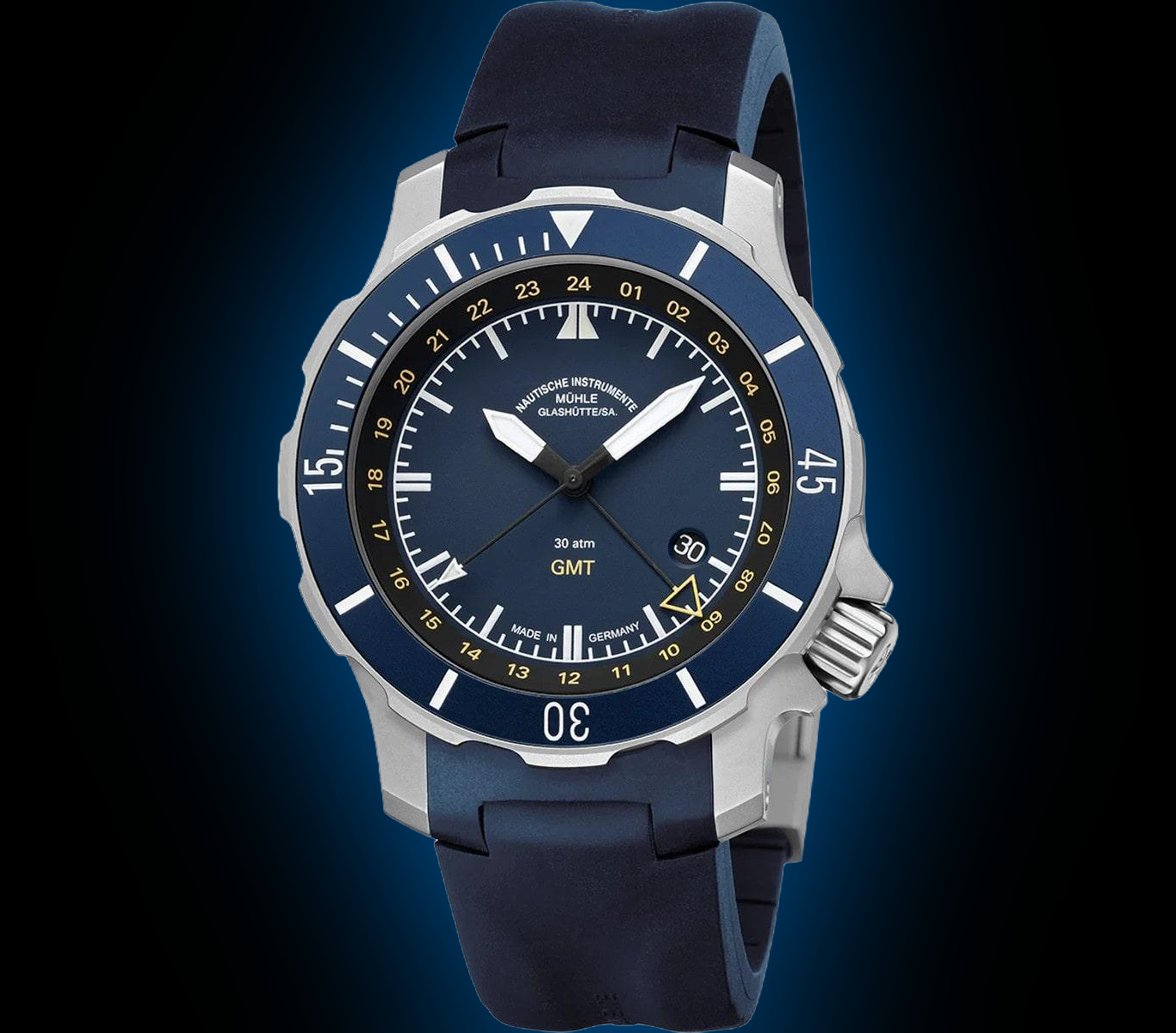 Muehle Glashuette Tool Seebataillon GMT Titanium Blue M1-28-62