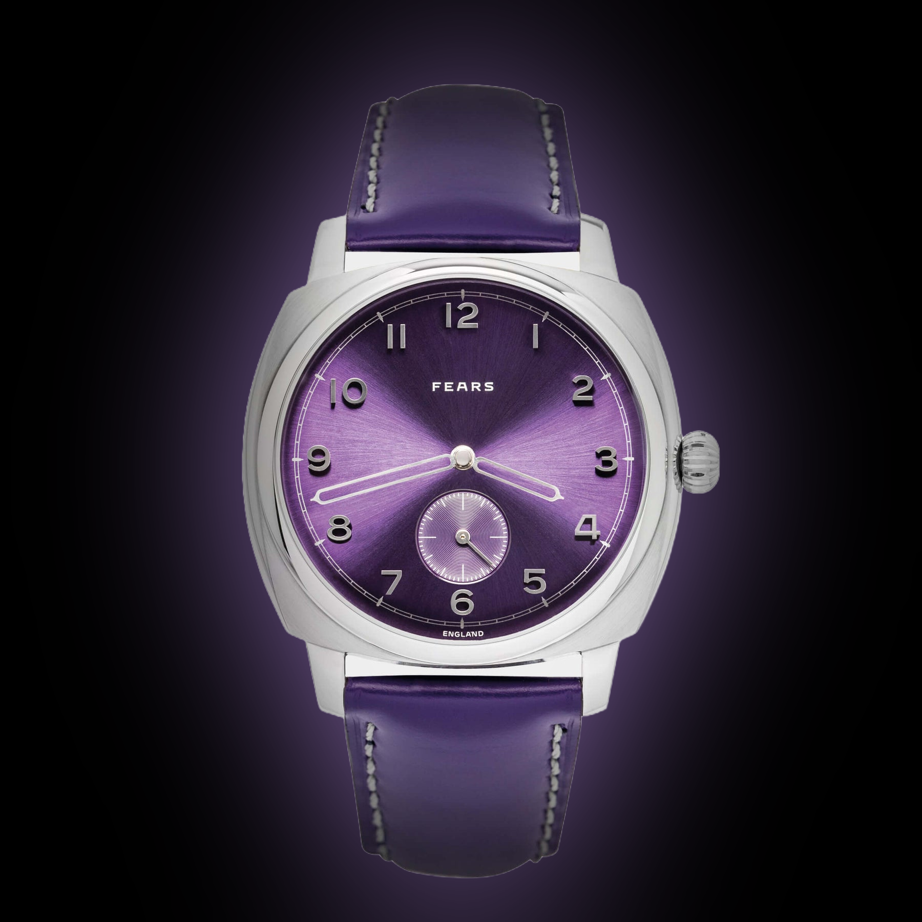 Fears Brunswick Royal Purple Dial, Stainless Steel, 38.0 mm, Jubilee ...
