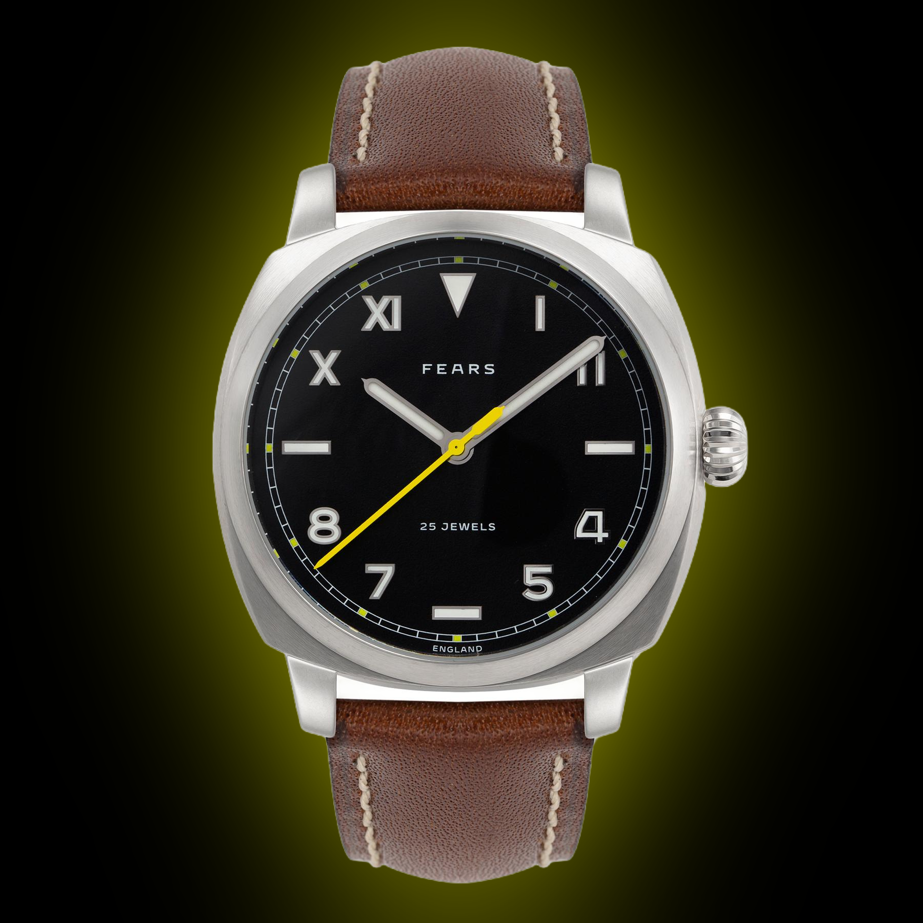 Fears Brunswick Black Dial, Stainless Steel, 40.0 mm, Topper Edition