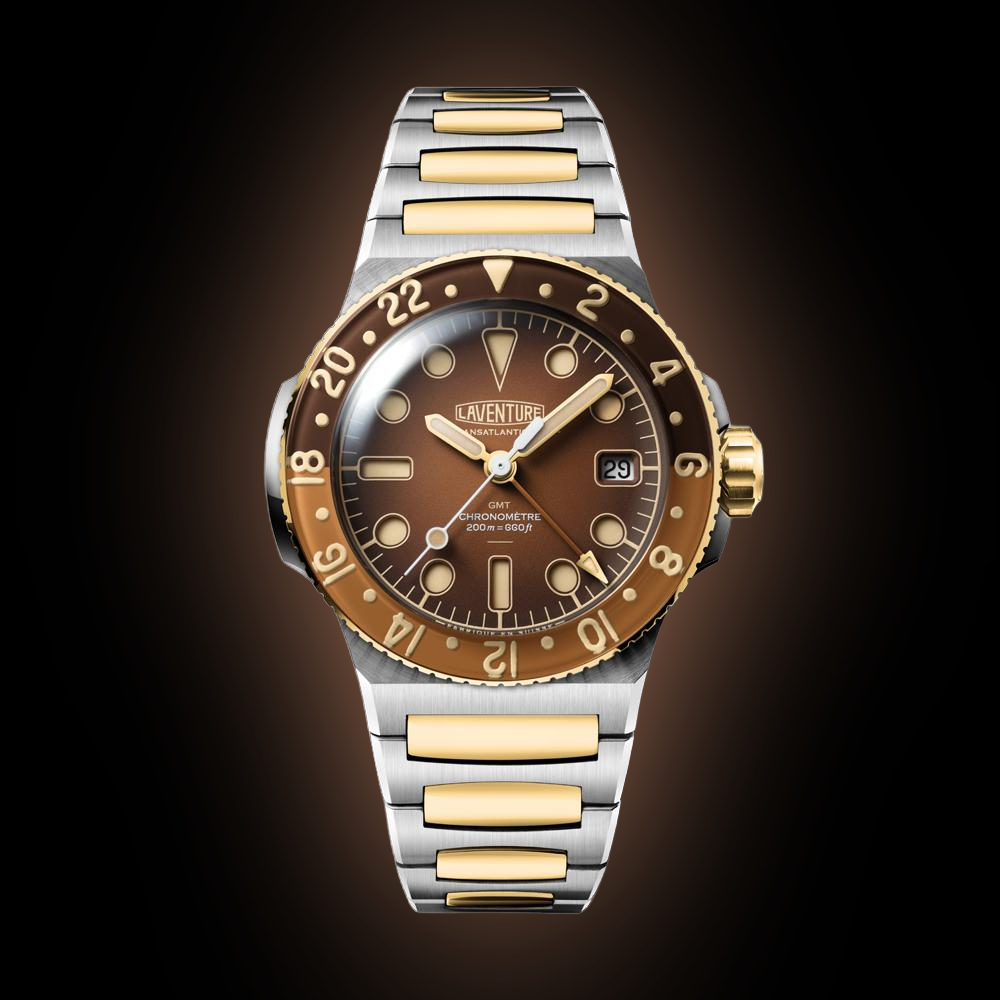 Laventure Transatlantique II GMT Gradient Brown Dial, Au750 Solid Gold ...
