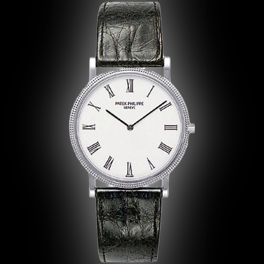 Patek Philippe Calatrava 3520 White Dial, Ultra-Thin, Self Winding, Men ...