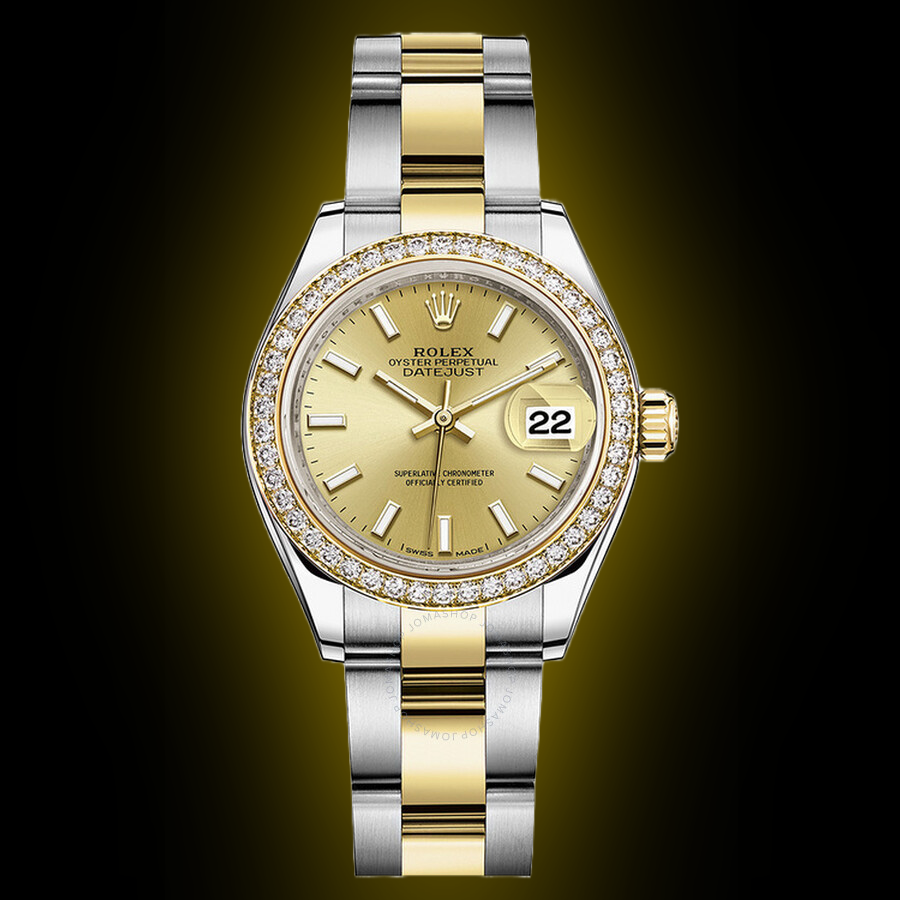 Rolex Lady-Datejust 279383 Champagne Dial, 18k Yellow Gold, 28.0 mm ...