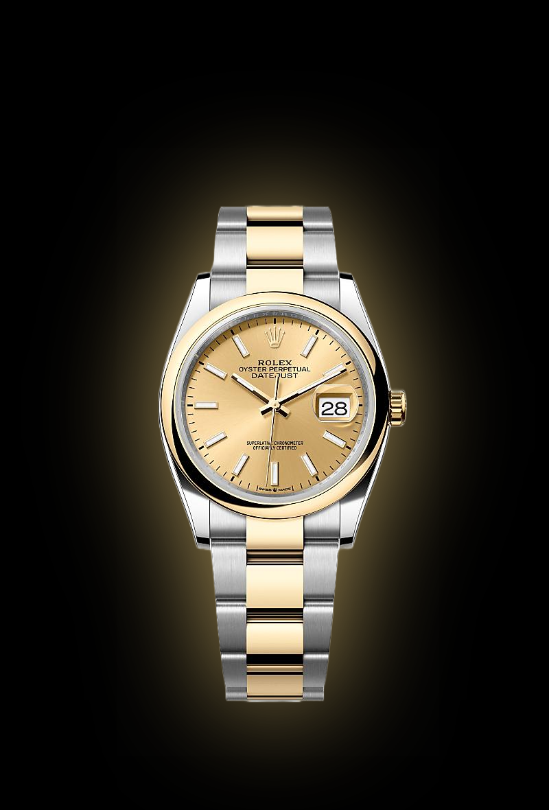 Rolex Datejust 36 126203 Champagne Dial, Yellow Rolesor, 36.0 mm, 100.0 m