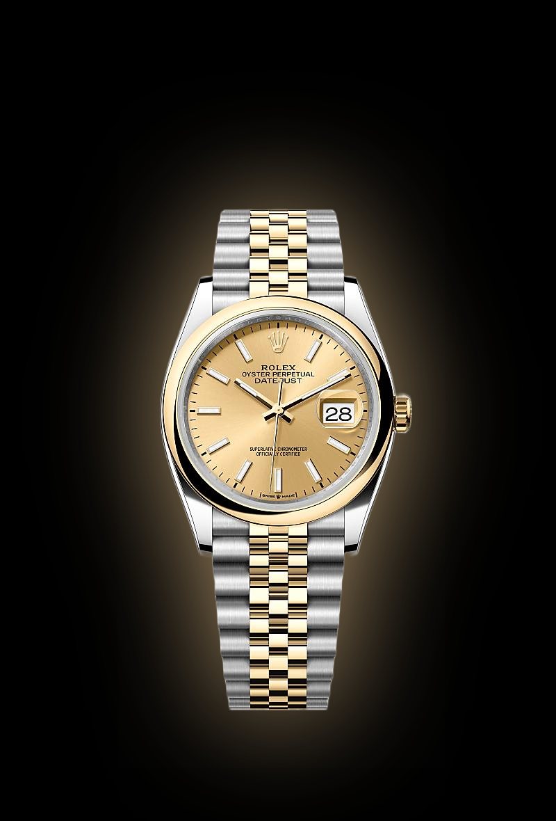 Rolex Datejust 36 126203 Champagne Dial, Yellow Rolesor, 36.0 mm