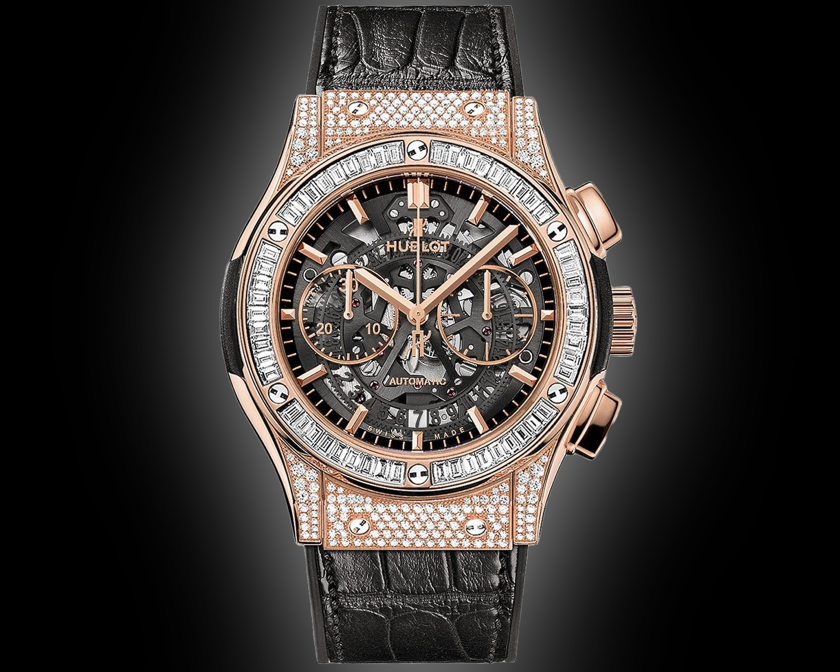 Hublot Classic Fusion 525.OX Skeleton Dial, 18k Rose Gold, 45.0 mm ...