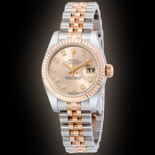 Rolex Lady-Datejust 26 179171 Pink Dial, 18kt Everose Gold, Automatic ...