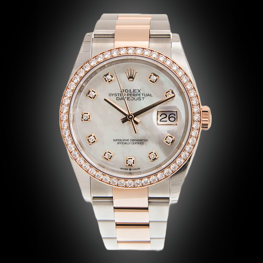 Rolex Datejust 36 126281 Mother of Pearl Dial, 18kt Everose Gold, 36.0 ...