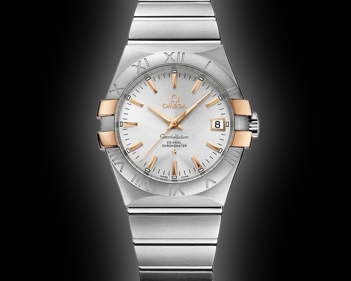 Omega Constellation Co-Axial 35 Red Gold Claws / Silver