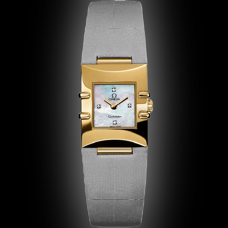 Omega Constellation Quadra 1631.78 White Dial, Yellow Gold, 19.3 mm, Quartz