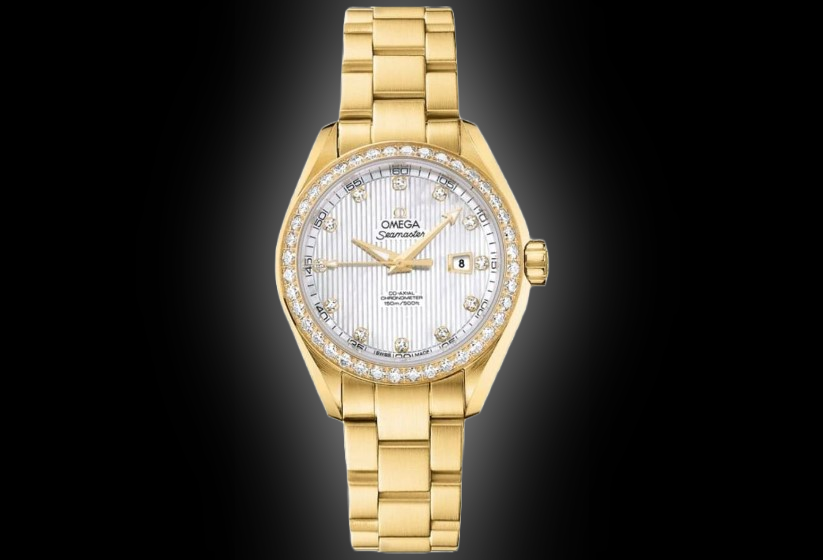Omega Seamaster Aqua Terra 150M 231.55 White Mother of Pearl Dial, 18kt ...