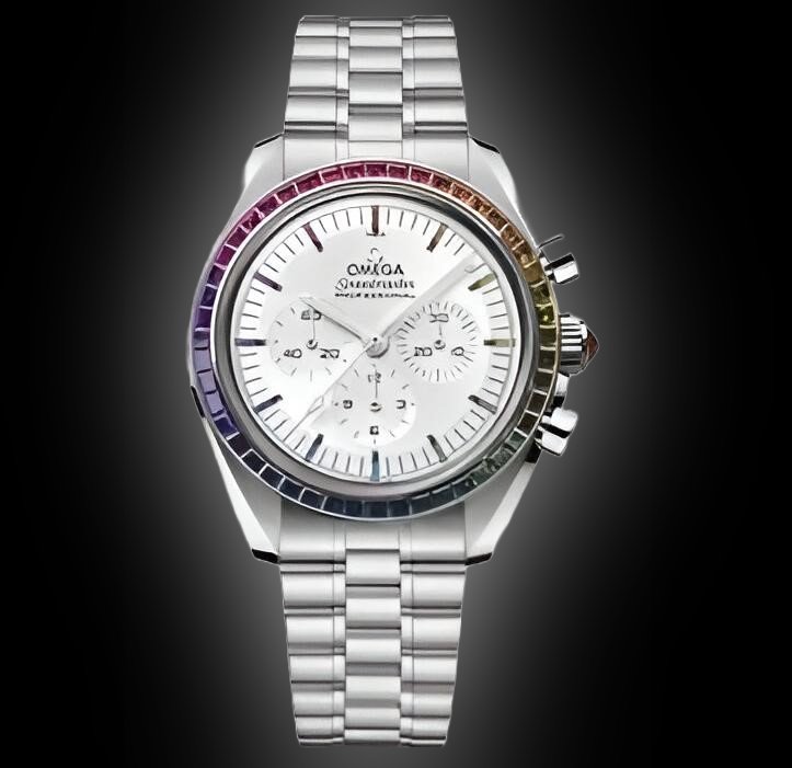 Omega Speedmaster Moonwatch 310.55 Silver Dial, White Gold, 42.0 mm ...
