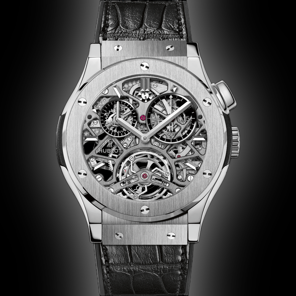 Hublot Exclusives 506.NX Skeleton Dial, Titanium, 45.0 mm, Tourbillon