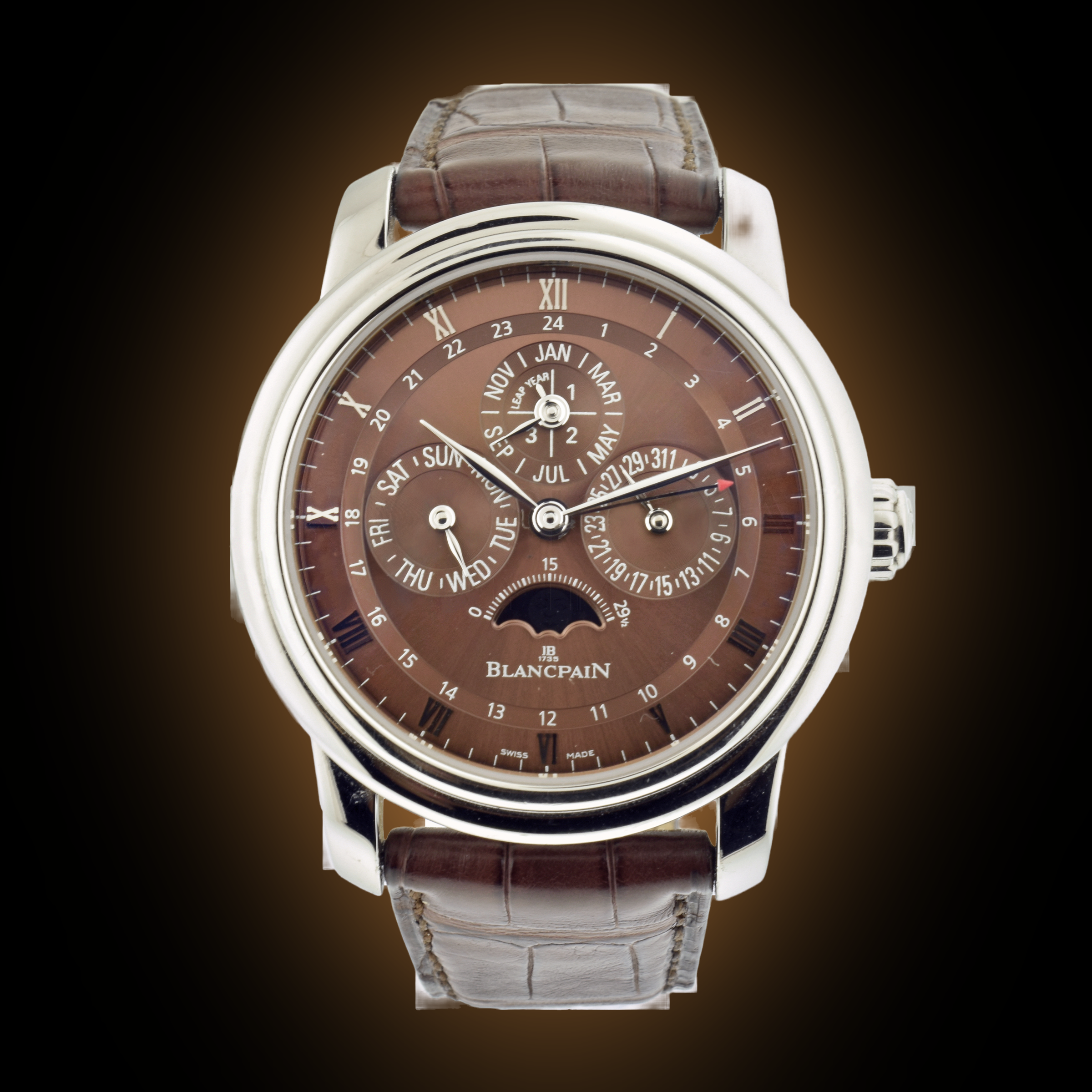 Blancpain Le Brassus 4277 Brown Dial, White Platinum, 42.0 mm, GMT