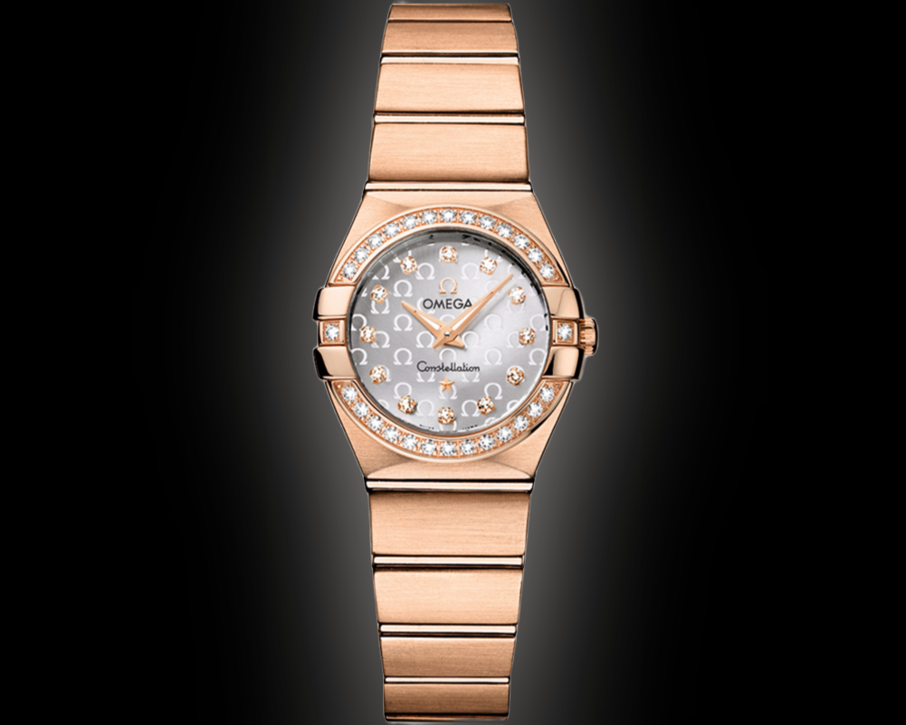 Omega Constellation 24 123.55 Silver Dial, Red Gold, 24.0 mm, Quartz