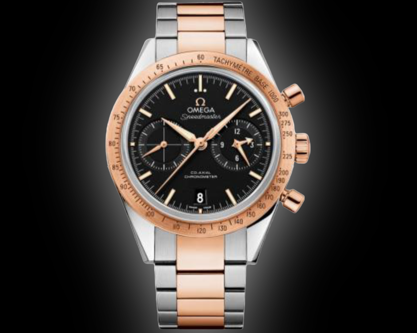 Omega Speedmaster 57 331.20 Black Dial, Red Gold, 41.5 mm, Co-Axial