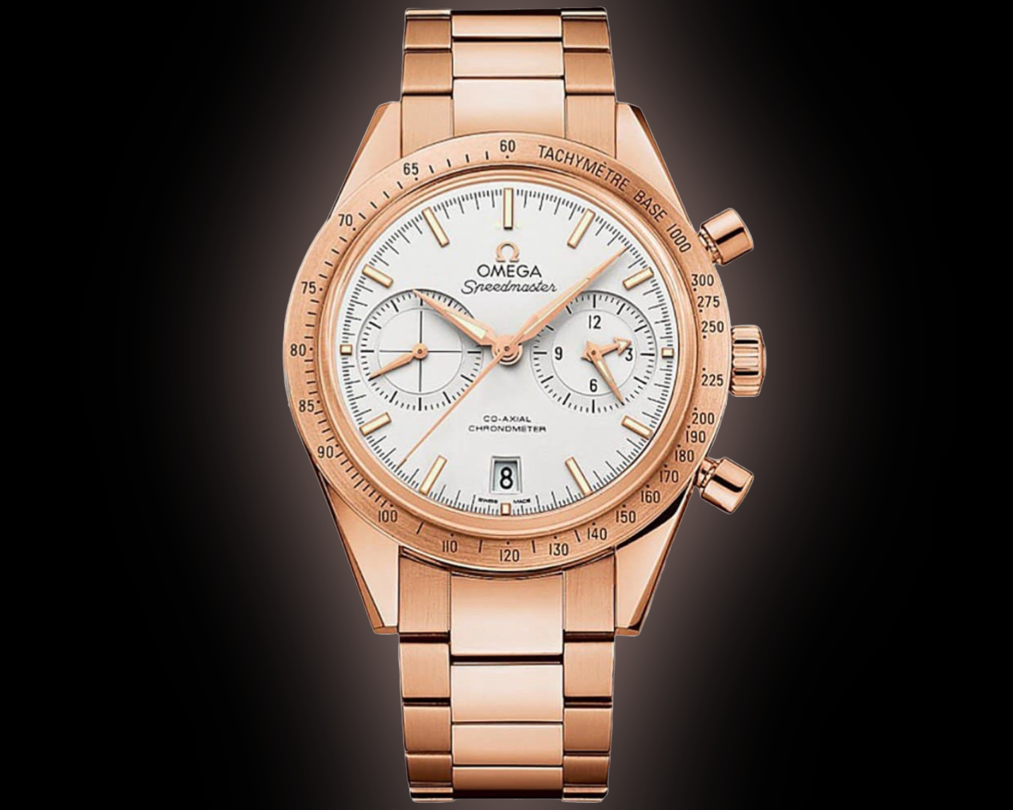 Omega Speedmaster 57 331.50 Silver Dial, Red Gold, 41.5 mm, Co-Axial