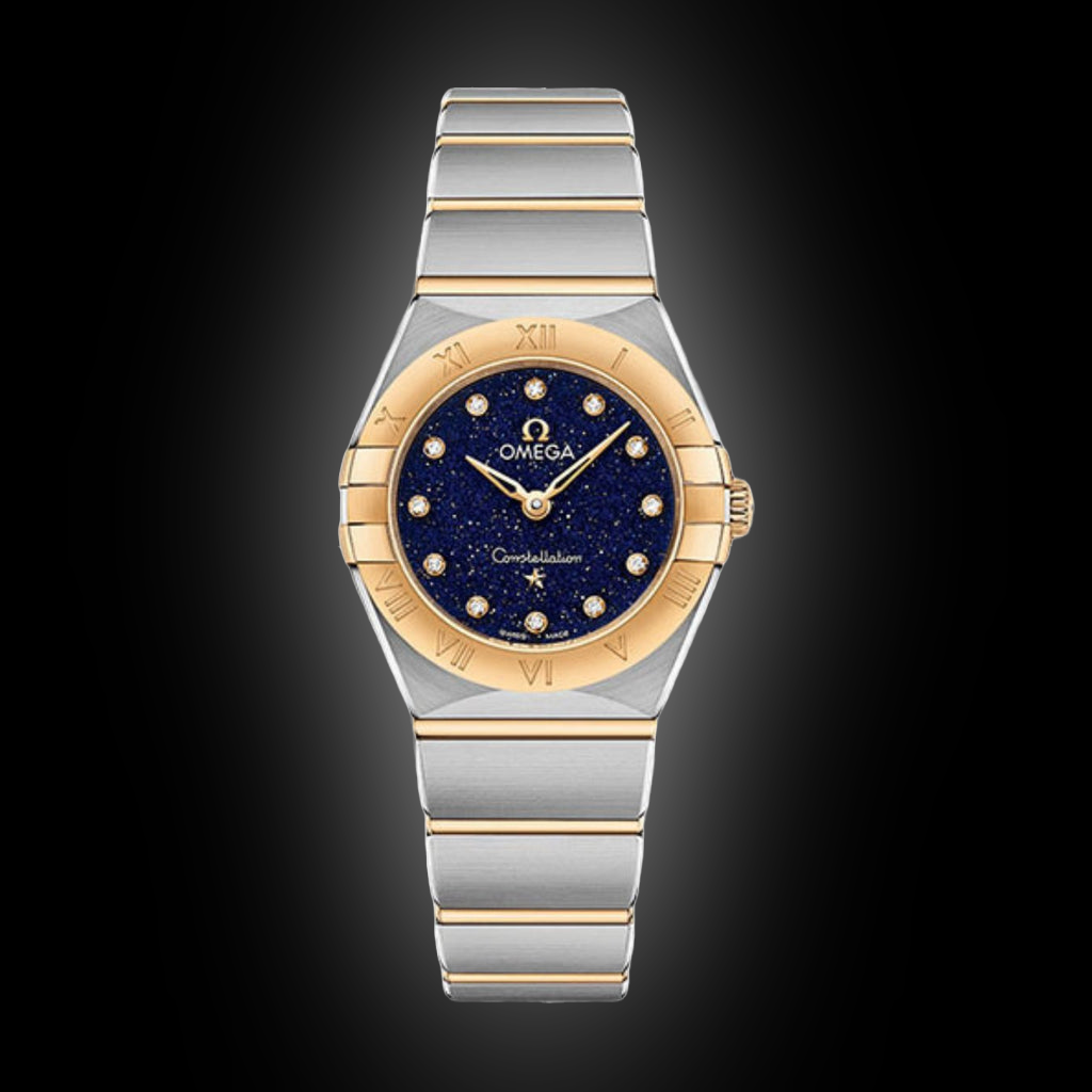 Omega Constellation Manhattan 25 131.20 Blue Dial, Yellow Gold, 25.0 mm ...