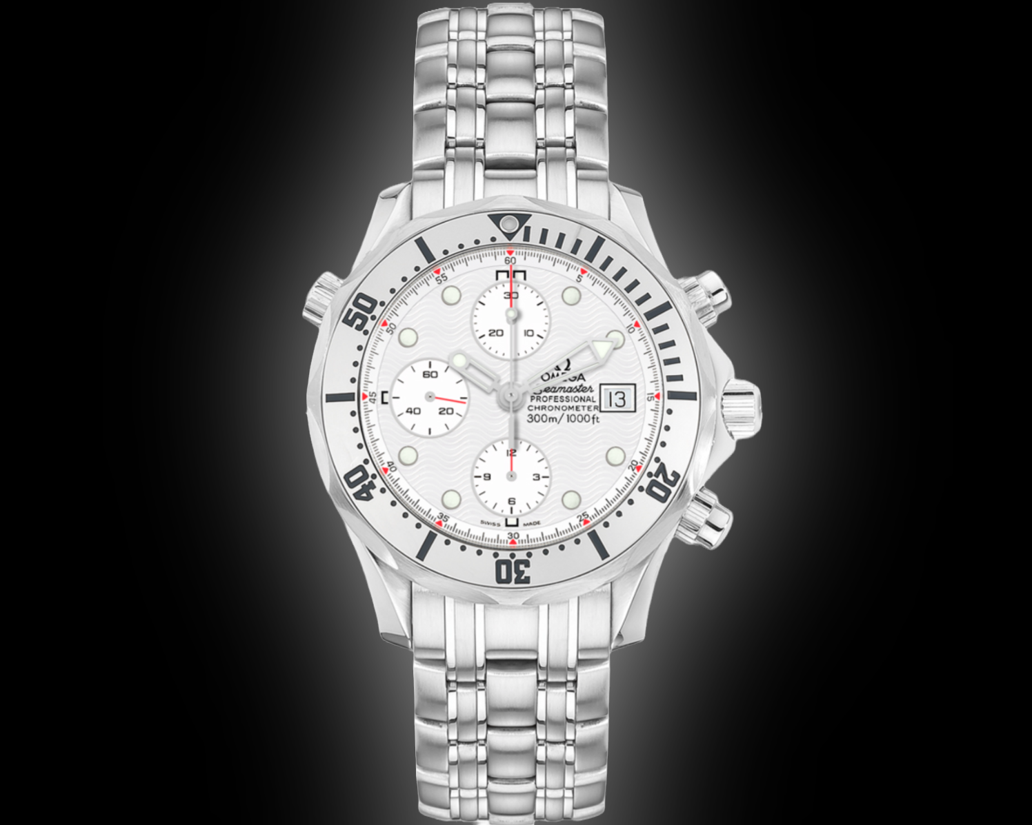 Omega Seamaster Diver 300M 2598.20 White Dial, Stainless Steel, 41.5 mm ...