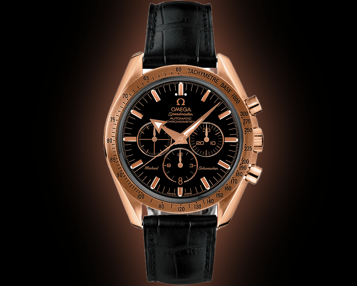 Omega Speedmaster Broad Arrow 3659.50 Black Dial, Red Gold, 42.0 mm ...