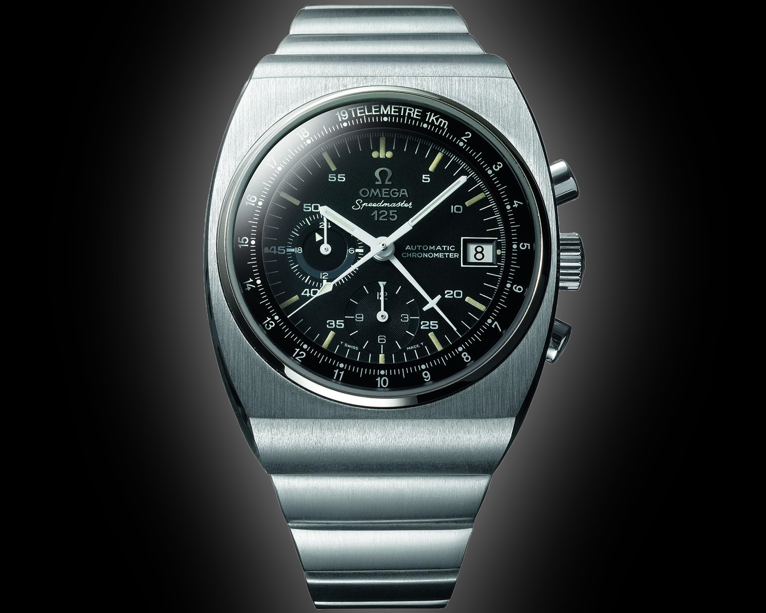 Omega Speedmaster ST 378 Black Dial, Stainless Steel, 42.0 mm, Pulsometer