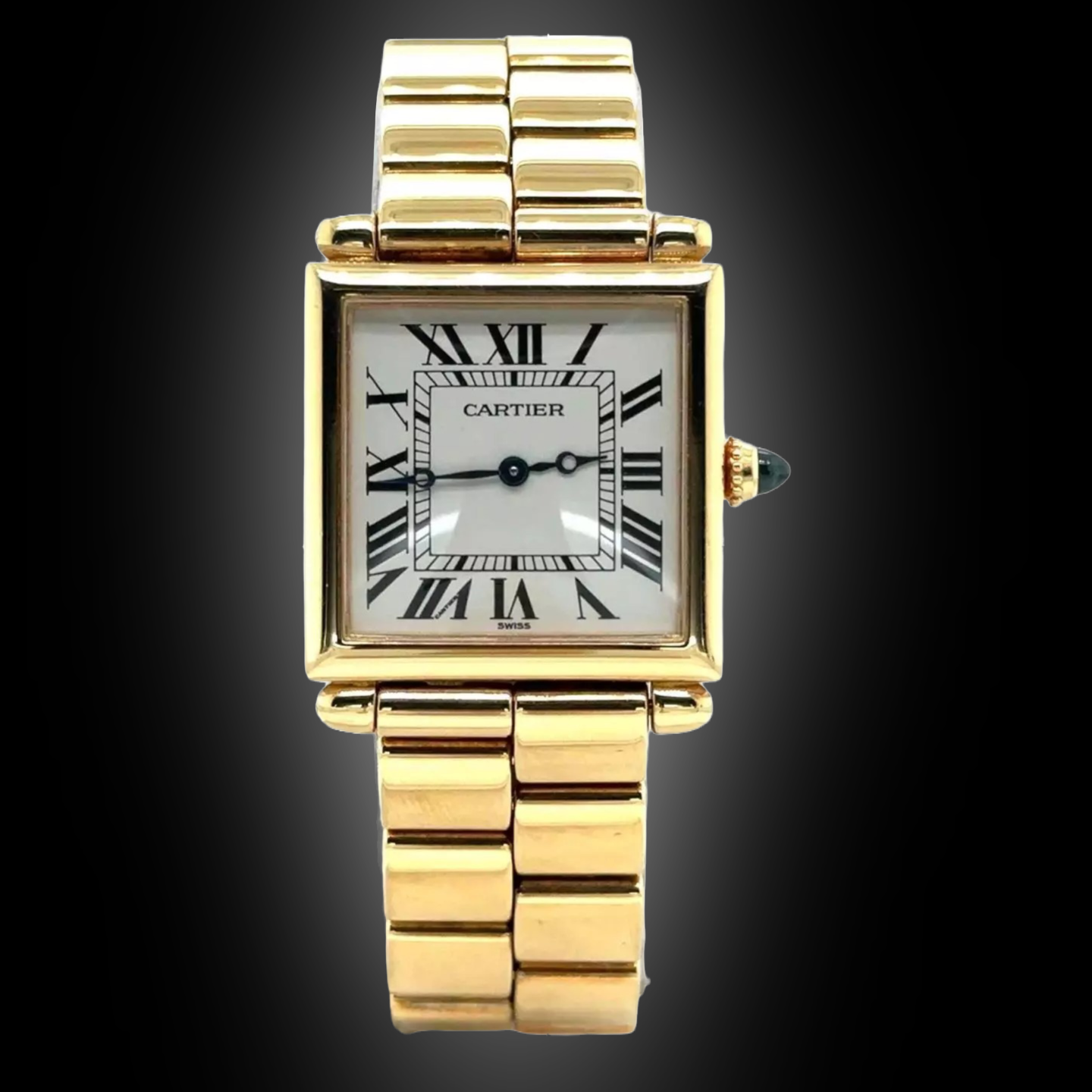 Cartier Tank 1630 Silver-Tone Dial, 18kt Yellow Gold, Obus, Quartz ...