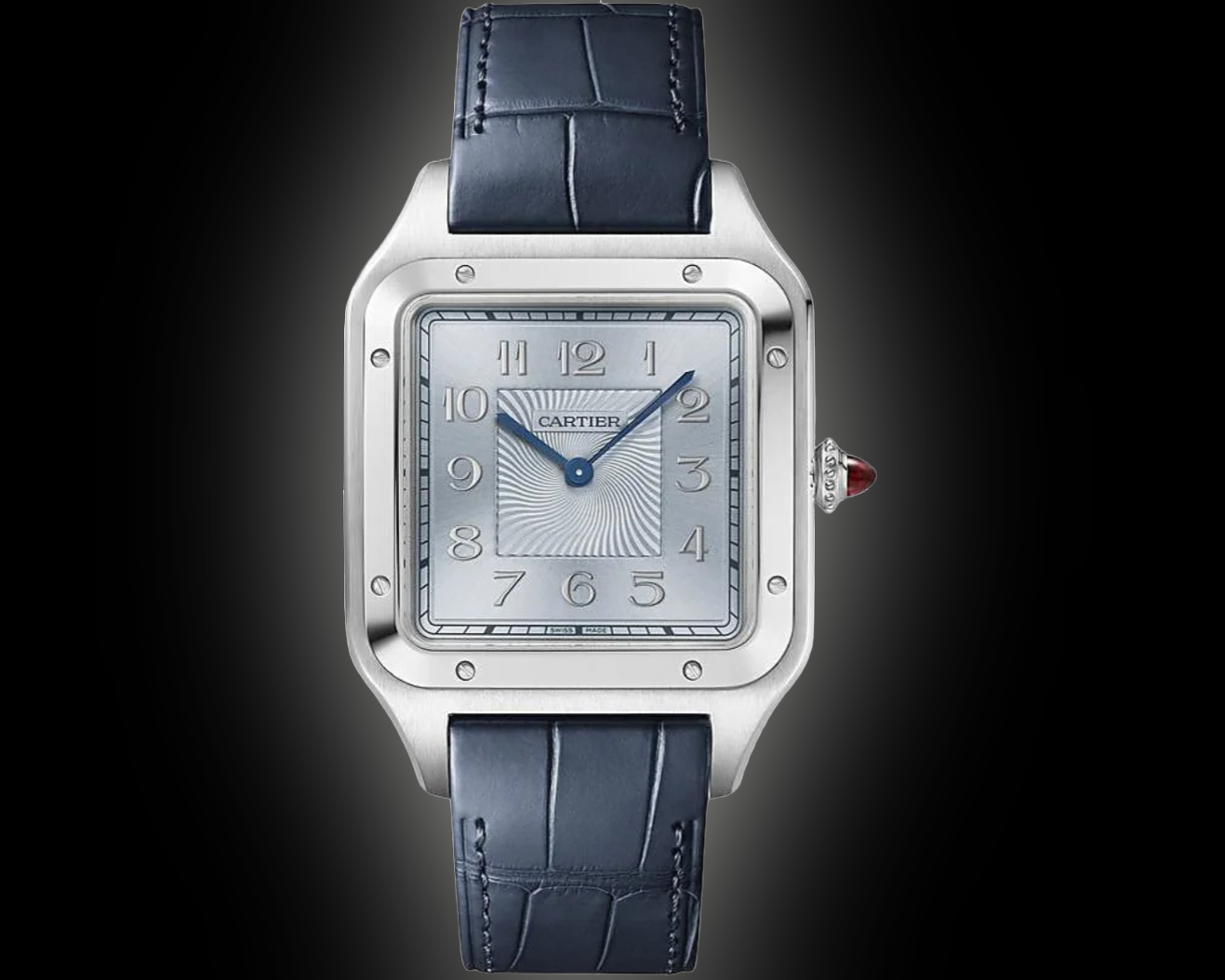 Cartier Santos Dumont WGSA Blue Dial, Platinum, Manual Winding, Men's Watch