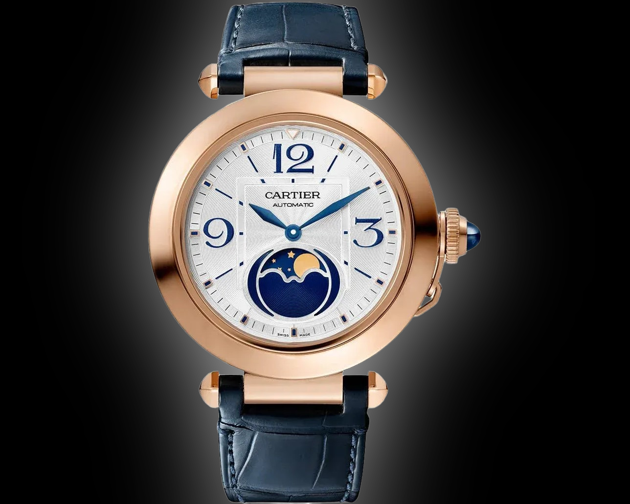 Cartier Pasha de Cartier WGPA Silver-Tone Dial, 18kt Rose Gold ...