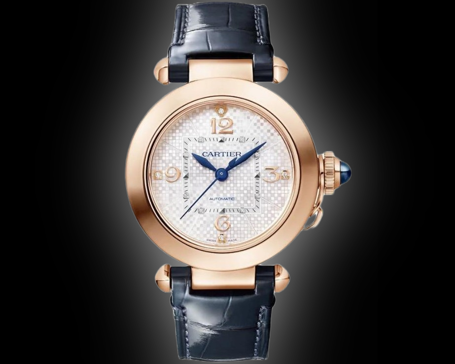 Cartier Pasha de Cartier WGPA Silver-Tone Dial, 18kt Rose Gold, Self ...