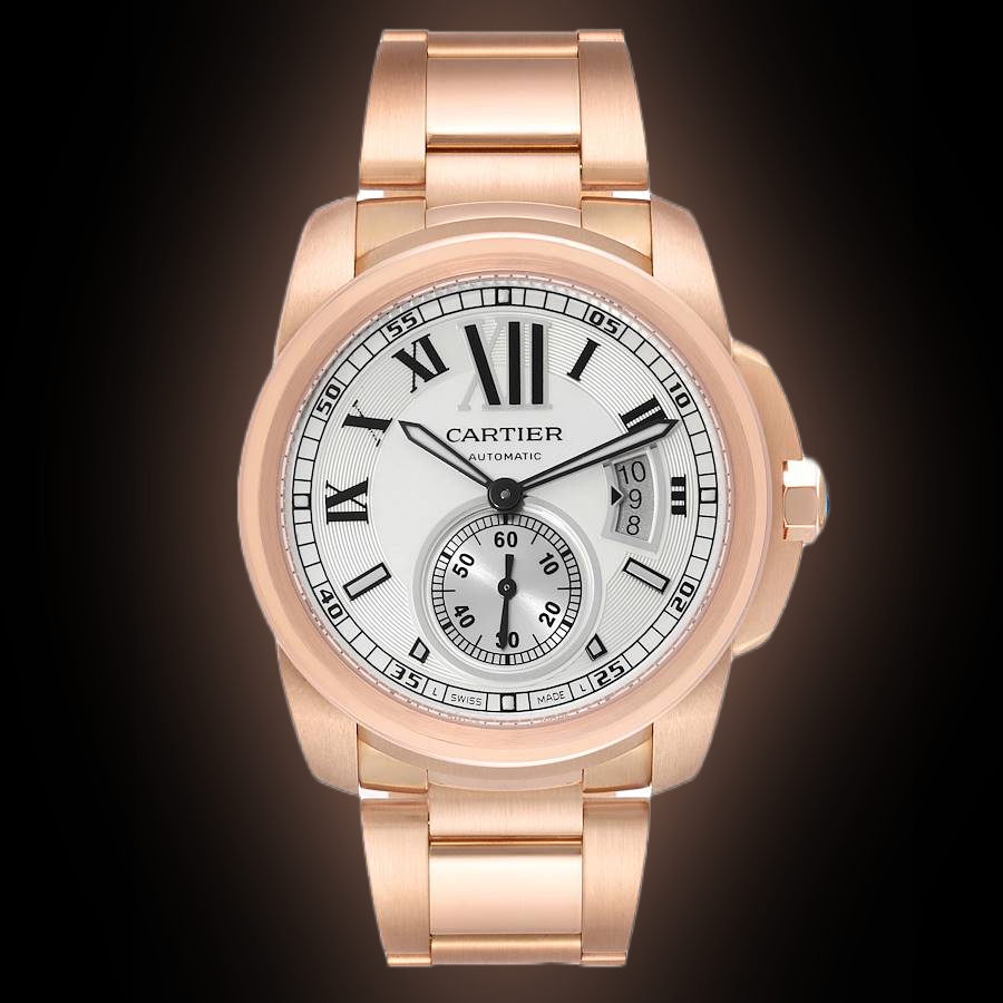 Cartier Calibre de Cartier 42 W710 Silver Dial, Pink Gold, 42.0 mm, 8.0 hz