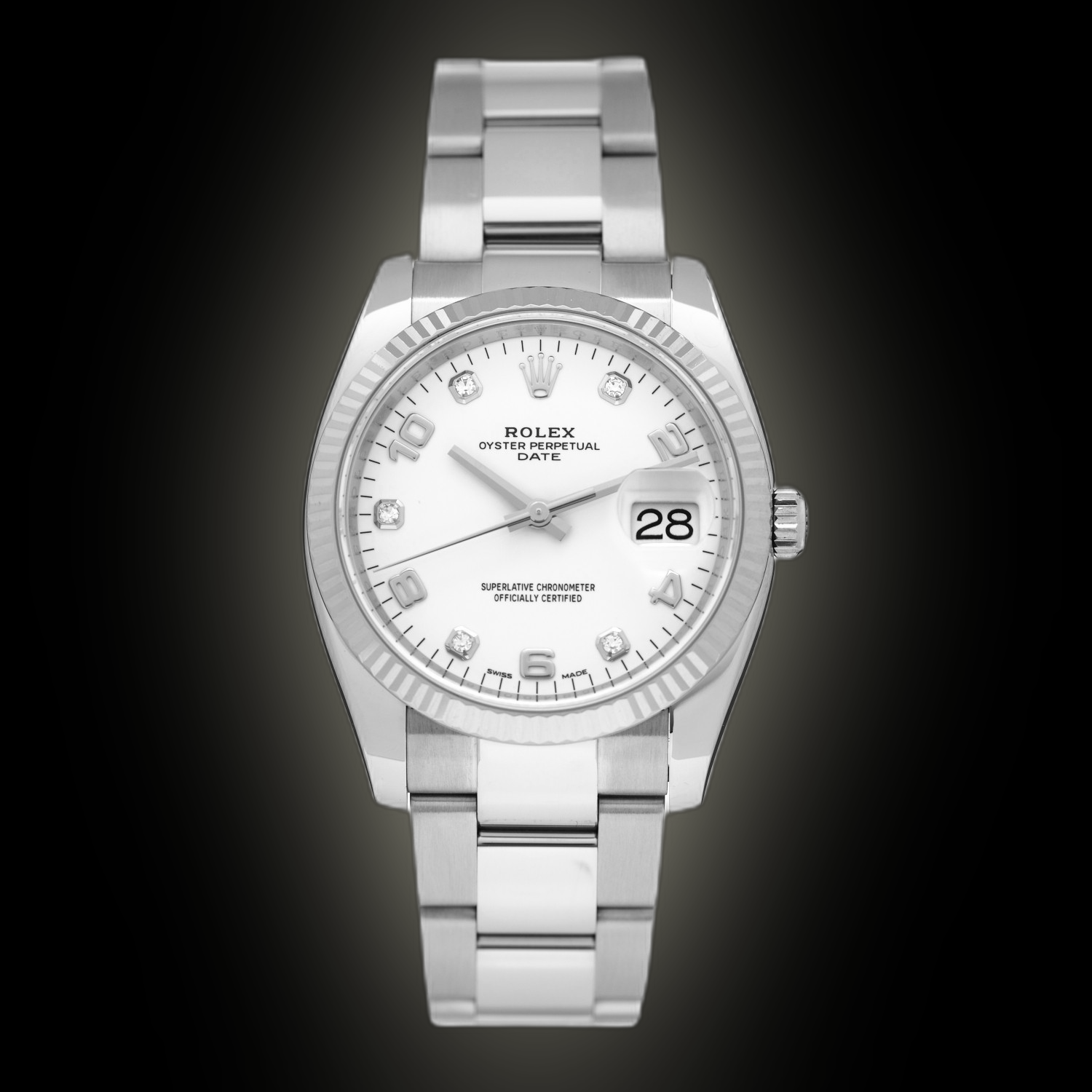 Rolex Datejust 34 115234 Silver Dial, Stainless Steel, Oyster Perpetual ...
