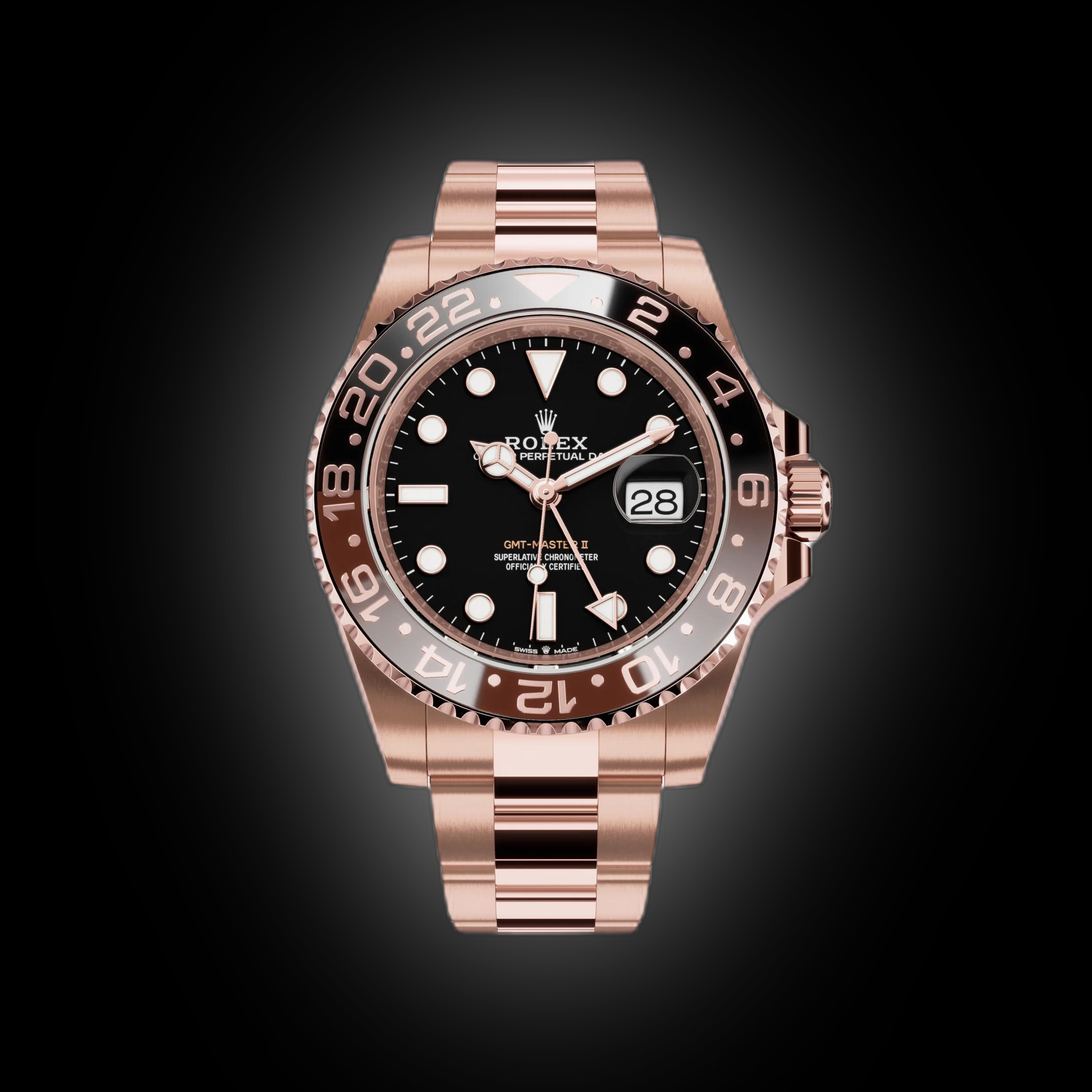 Rolex GMT-Master II Rose Gold Black | Coveted