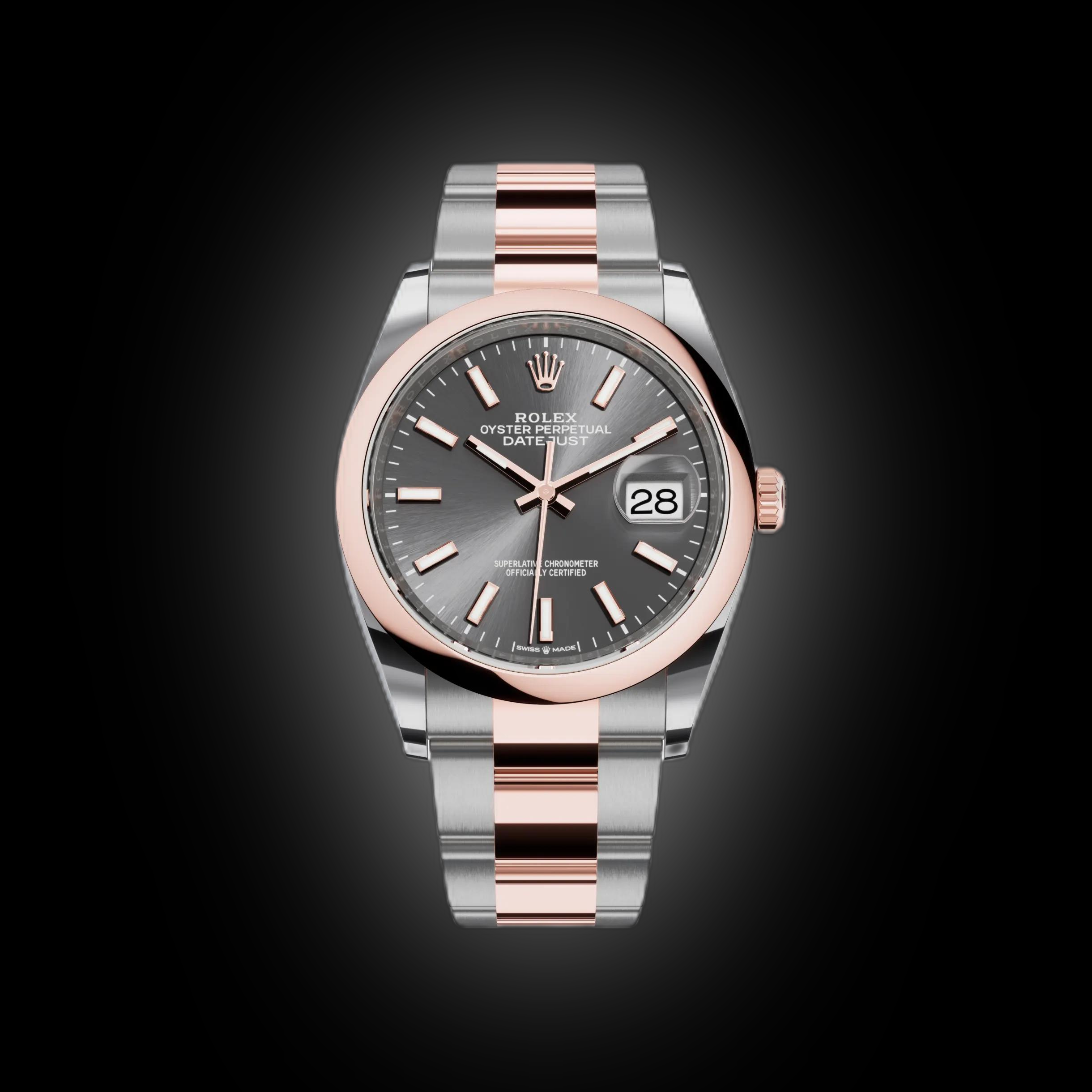 Rolex Datejust 36 126201 Slate Dial, Oystersteel and Everose Gold, 36.0 ...