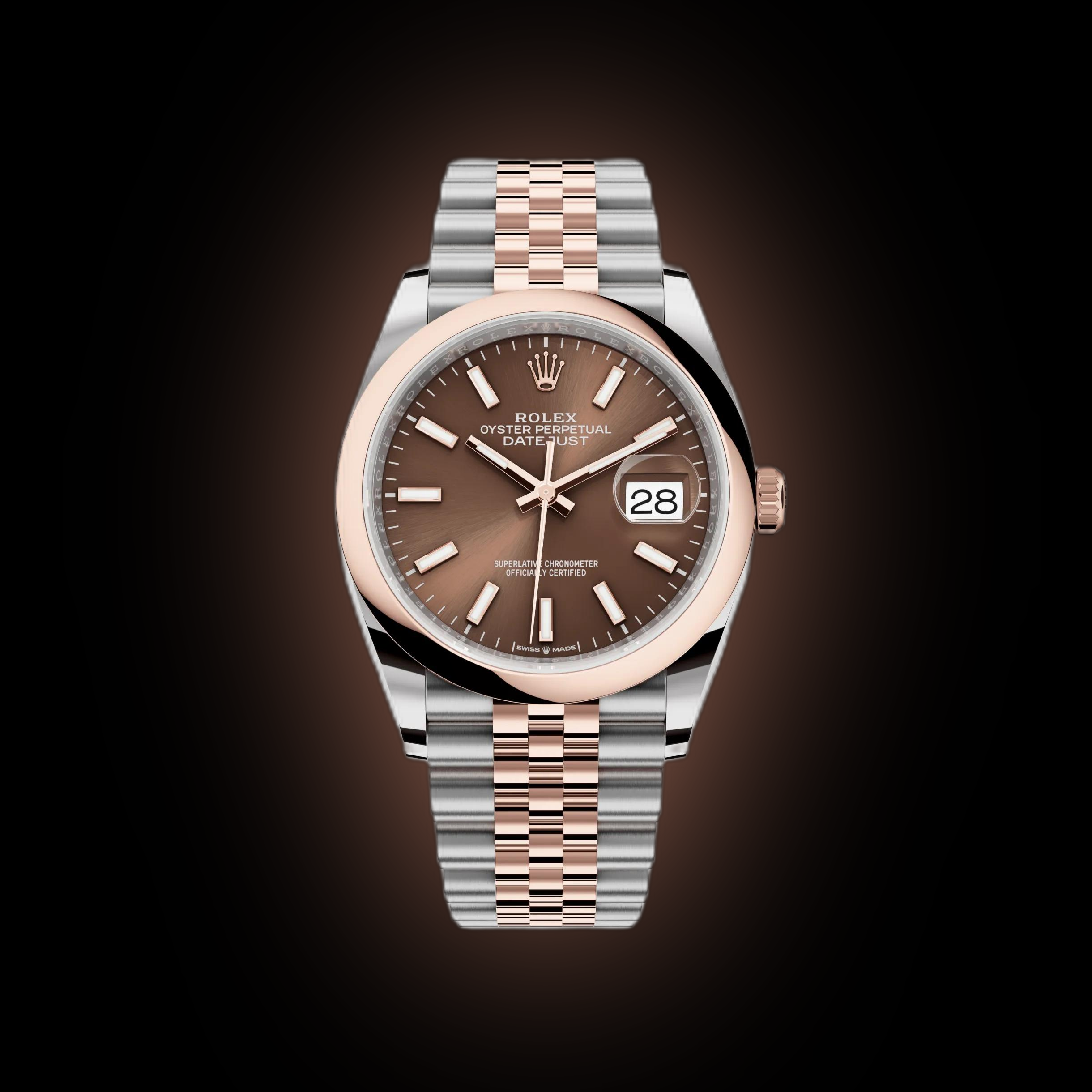 Rolex Datejust 36 126201 Chocolate Dial, Oystersteel and Everose Gold ...