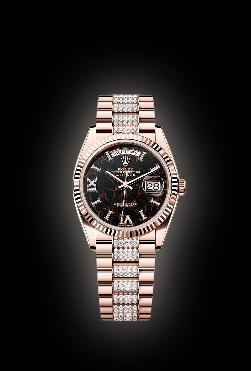 Rolex Day-Date 36 128235 Meteorite Dial, Rose Gold, 36.0 mm, Automatic