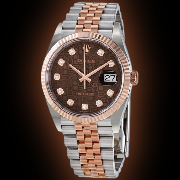 Rolex Datejust 36 126231 Chocolate Dial, 18kt Everose Gold, Oyster ...