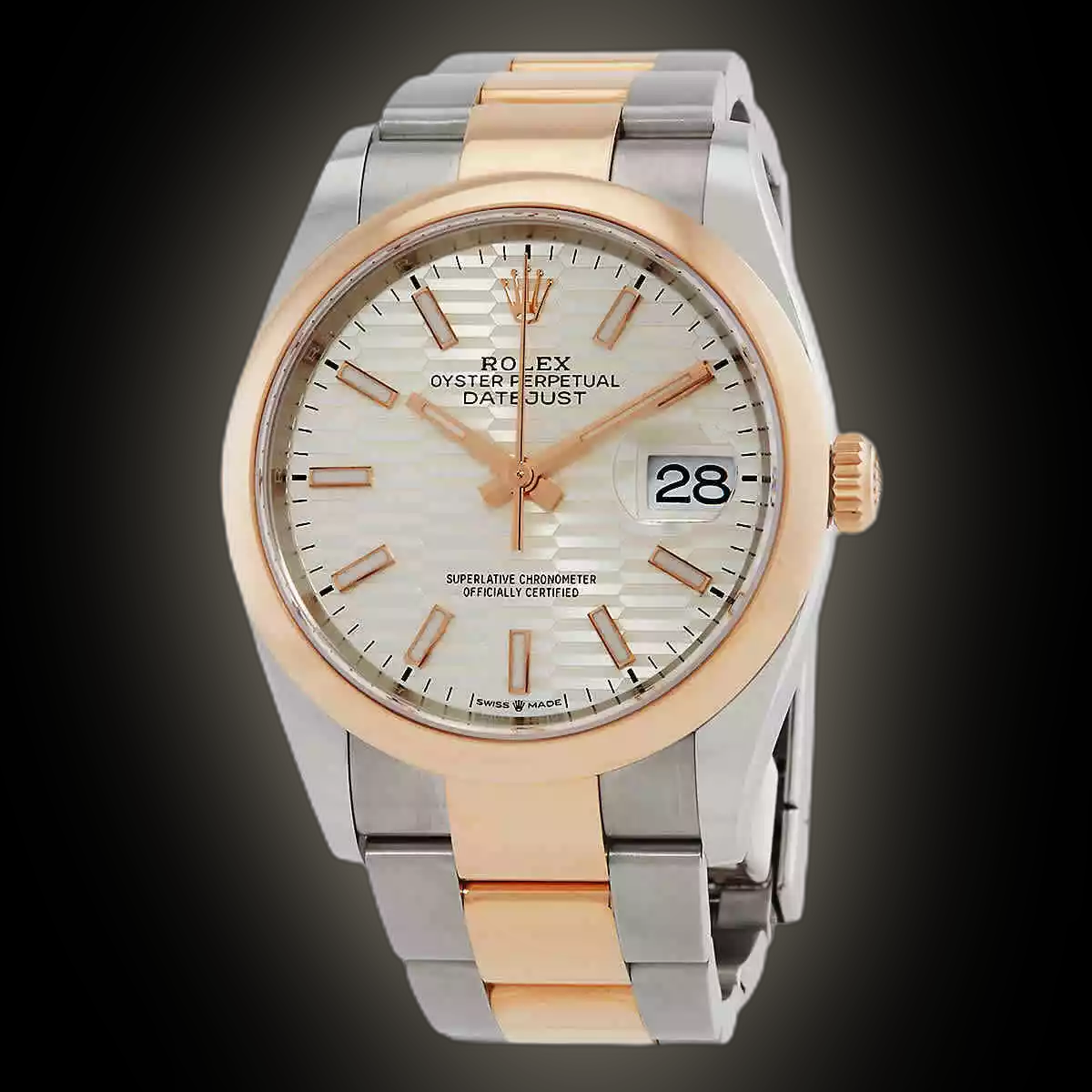 Rolex Datejust 36 126201 Silver Motif Dial, 18k Everose Gold, 36.0 mm ...