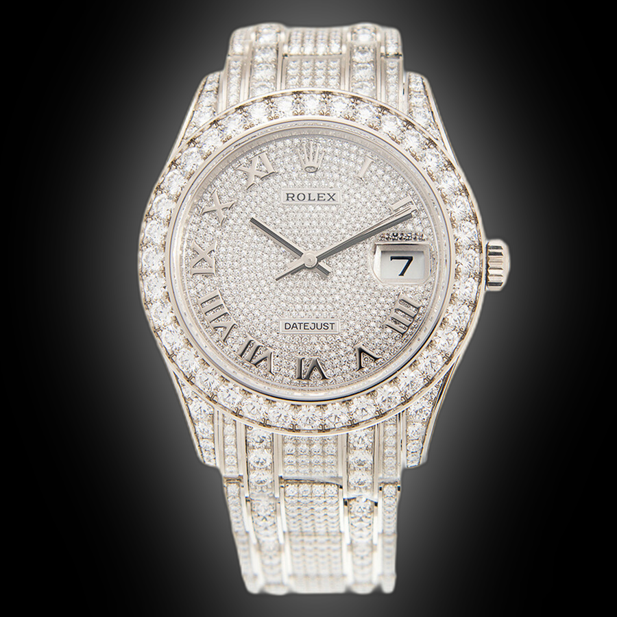 Rolex Pearlmaster 39 86409 Diamond Pave Dial, 18kt White Gold ...