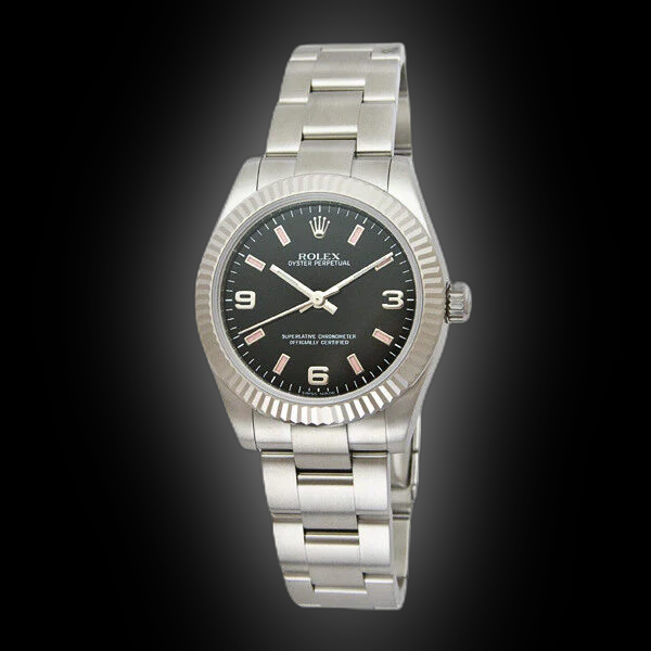 Rolex Oyster Perpetual 31 177234 Black Dial, Stainless Steel, 31.0 mm ...