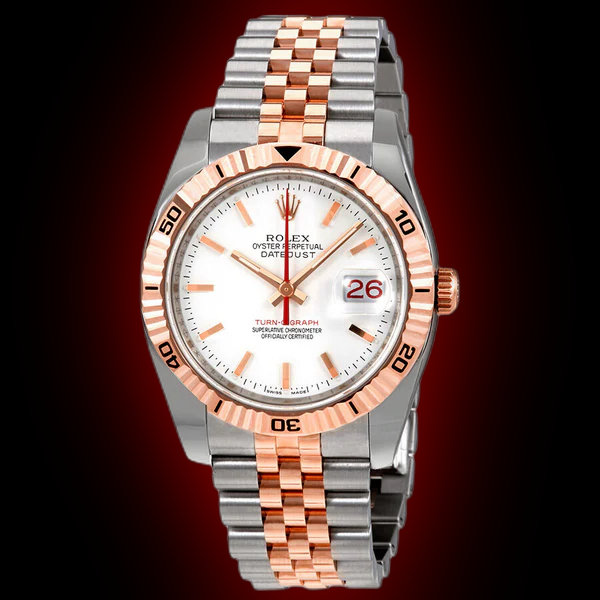 Rolex Datejust 116261 White Dial, Stainless Steel, Turn-O-Graph, Men's ...