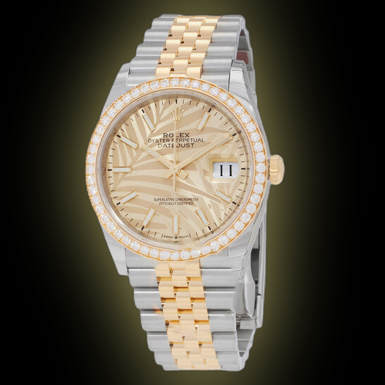 Rolex Datejust 36 126283 Champagne Dial, 18k Yellow Gold, Chronometer ...