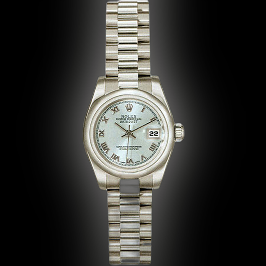 Rolex Lady-Datejust 26 179166 Blue Dial, Platinum, 26.0 mm, Self Winding