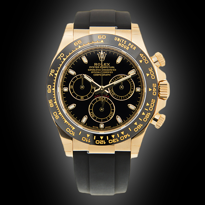 Rolex Cosmograph Daytona 116518 Black Dial, 18kt Yellow Gold, 40.0 mm ...