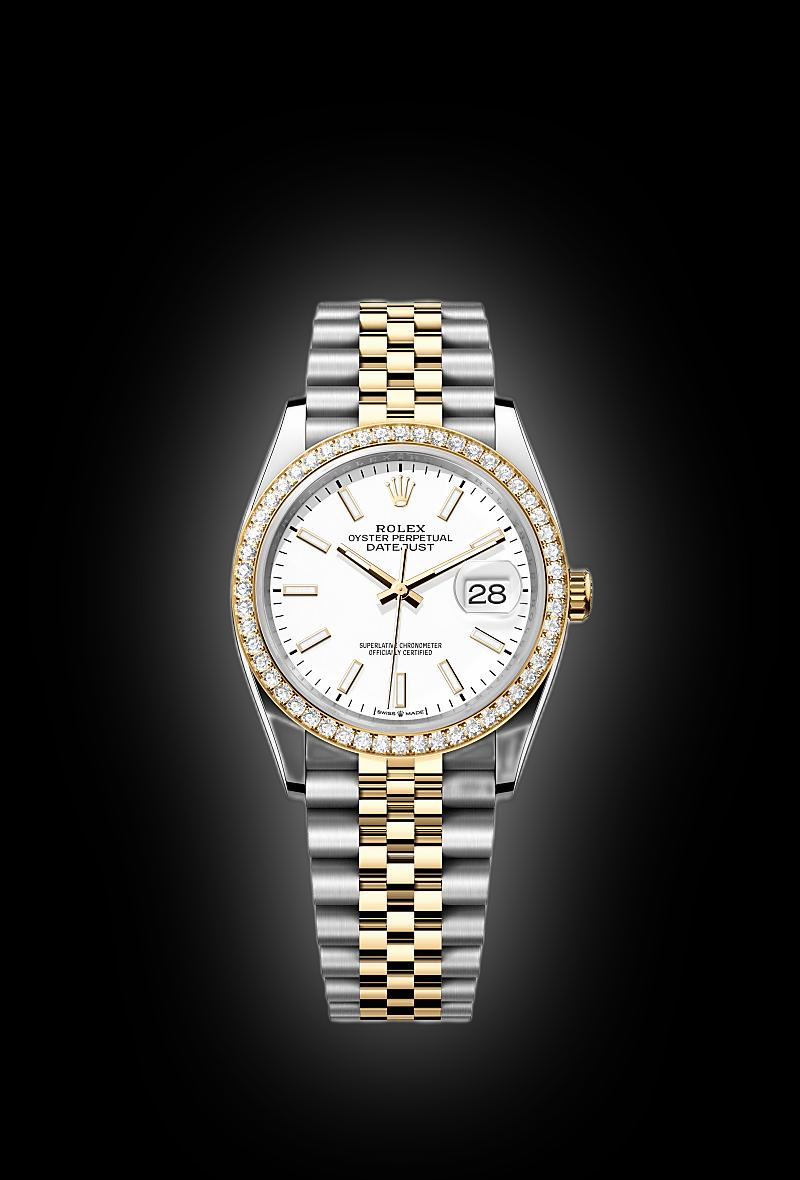 Rolex Datejust 36 126283 White Dial, Yellow Rolesor, 36.0 mm, 100.0 m
