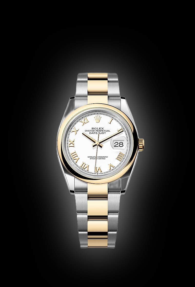 Rolex Datejust 36 126203 White Dial, Yellow Rolesor, 36.0 mm, Automatic