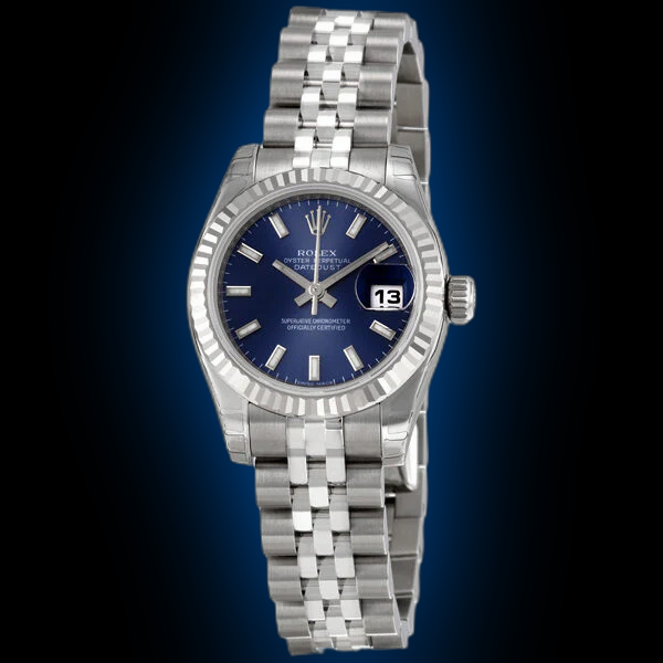Rolex Lady-Datejust 26 179174 Blue Dial, Stainless Steel, 26.0 mm, 18k ...