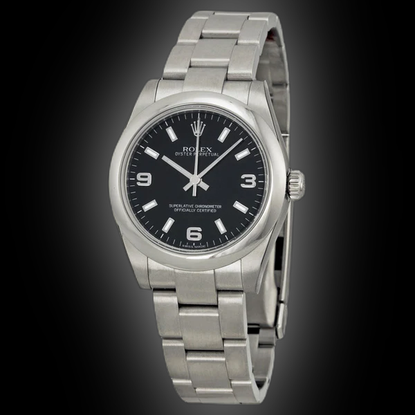 Rolex Oyster Perpetual 31 177200 Black Dial, Stainless Steel, 31.0 mm ...
