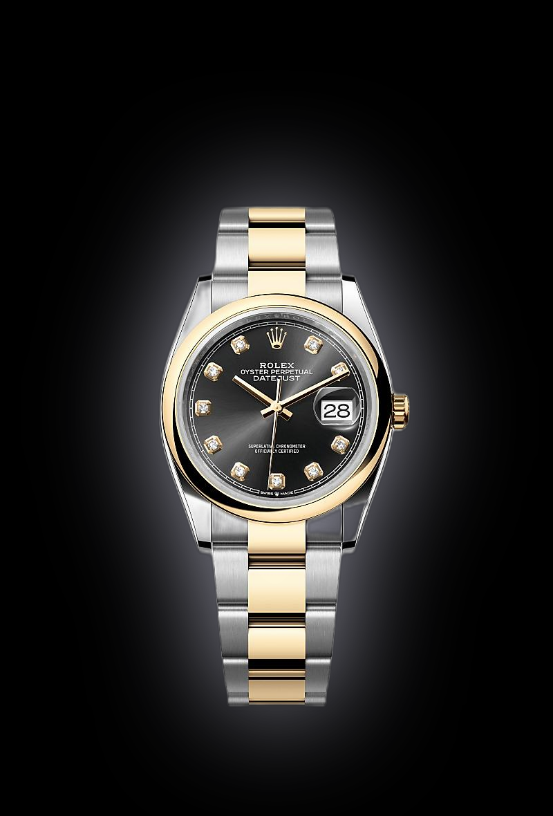 Rolex Datejust 36 126203 Bright Black Dial, Yellow Rolesor, 36.0 mm, Date